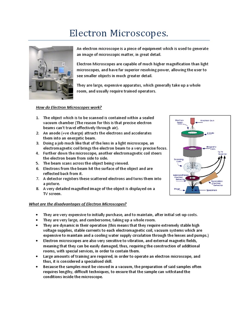 Electron Microscopes | PDF | Electron Microscope | Microscope