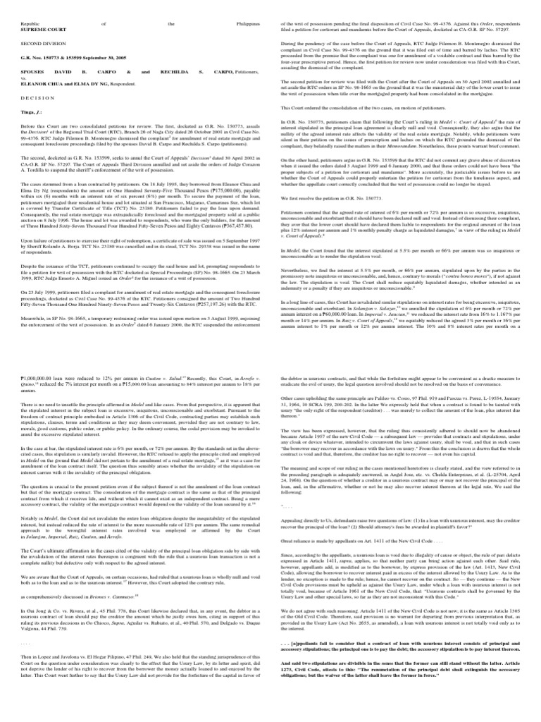 Credit Trans Cases | PDF | Usury | Lawsuit