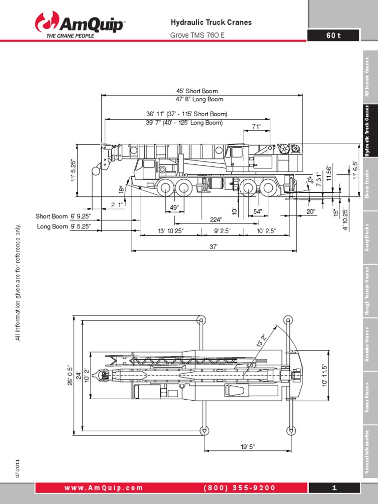 Grove TMS760E - 60 Ton | PDF | Grue (Machine) | Infrastructure de transport
