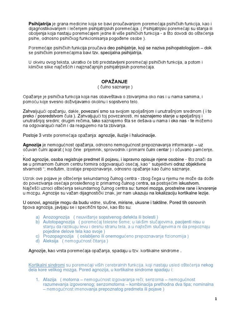 Psihijatrija | PDF