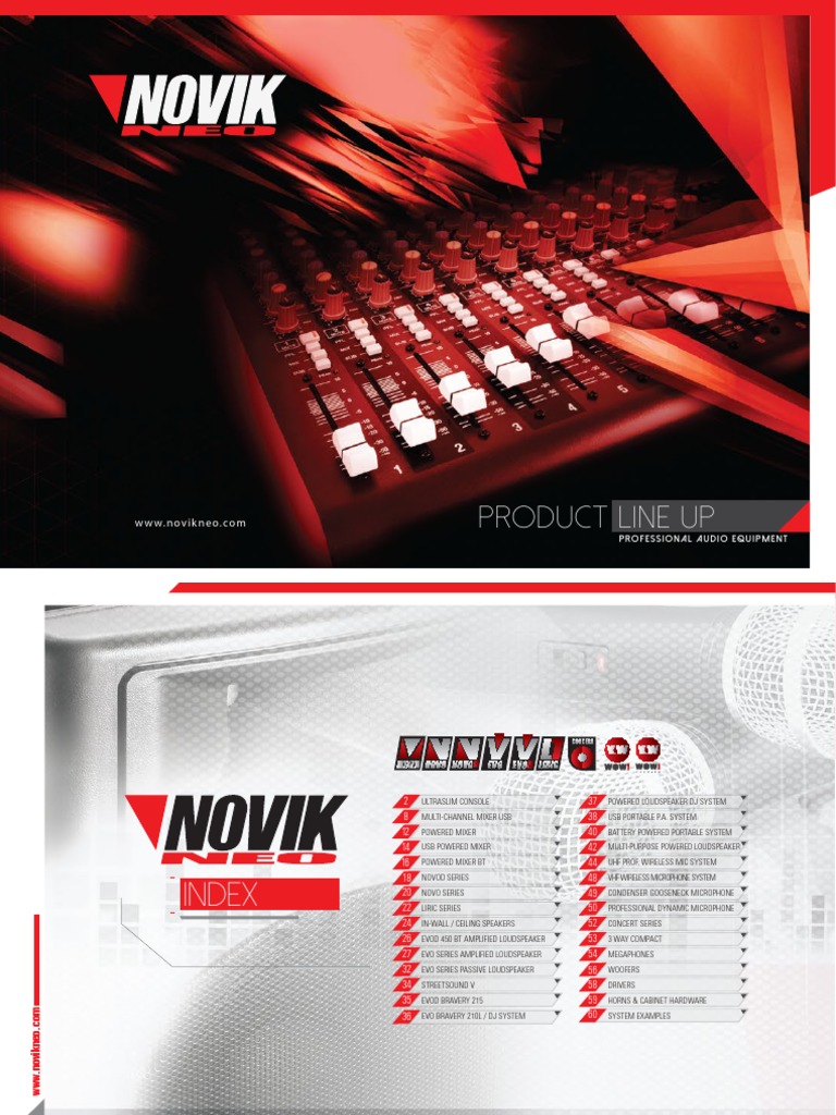 Catalogo NOVIK | PDF | Microphone | Equalization (Audio)