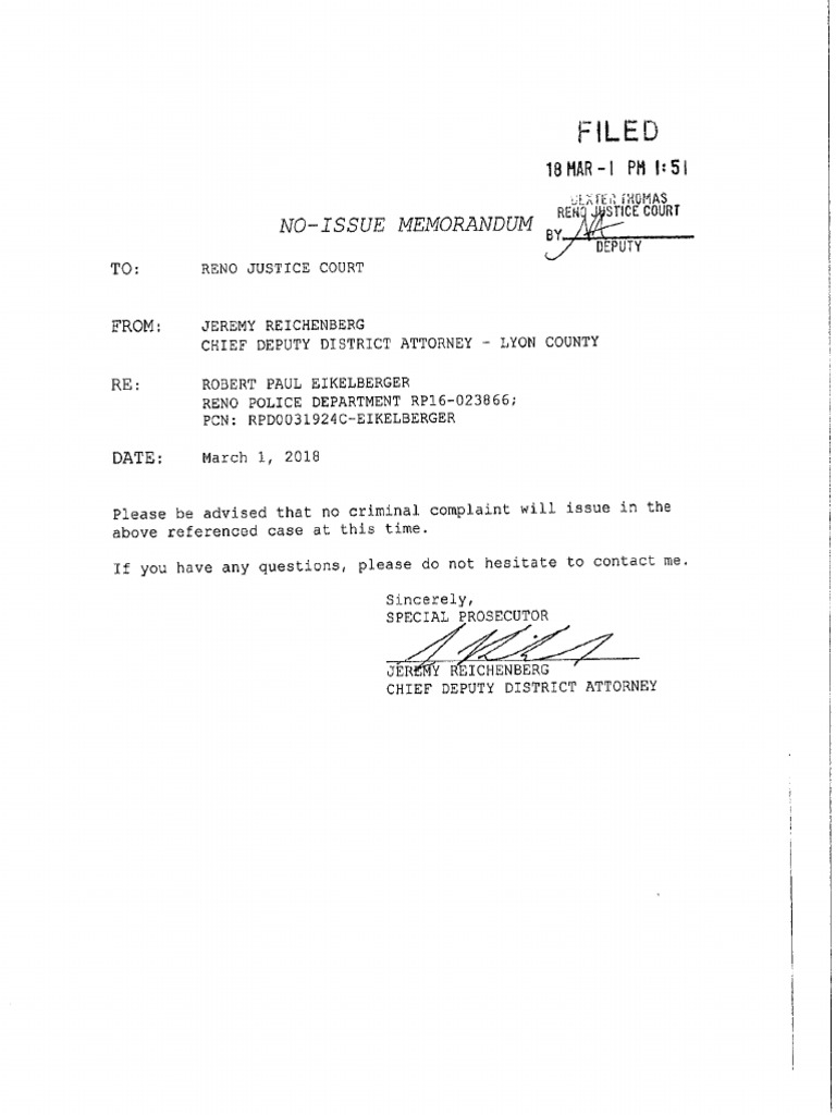 No-Issue Memorandum | PDF