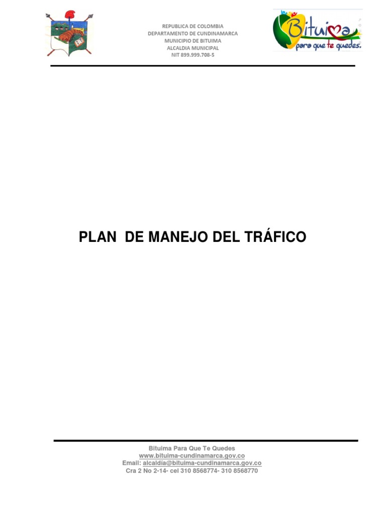 Plan de Manejo de Trafico | Descargar gratis PDF | Peatonal | Color