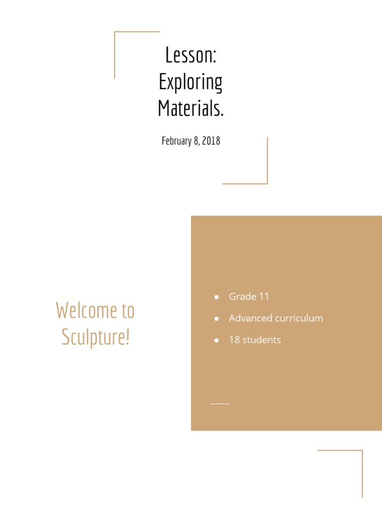 Lesson Plan | PDF | Sculpture | Cognition