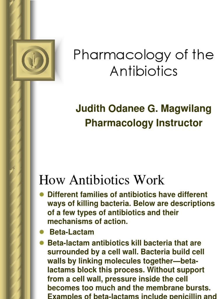 Pharmacology Antibiotics | Antibiotics | Penicillin