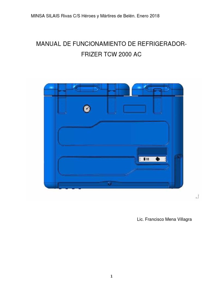 TCW 2000 | PDF | Refrigerador | Enchufes y tomas de corriente alterna