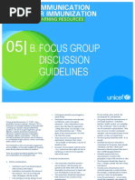 Focus Group Discussion Guide Sample | PDF | Focus Group | Communication