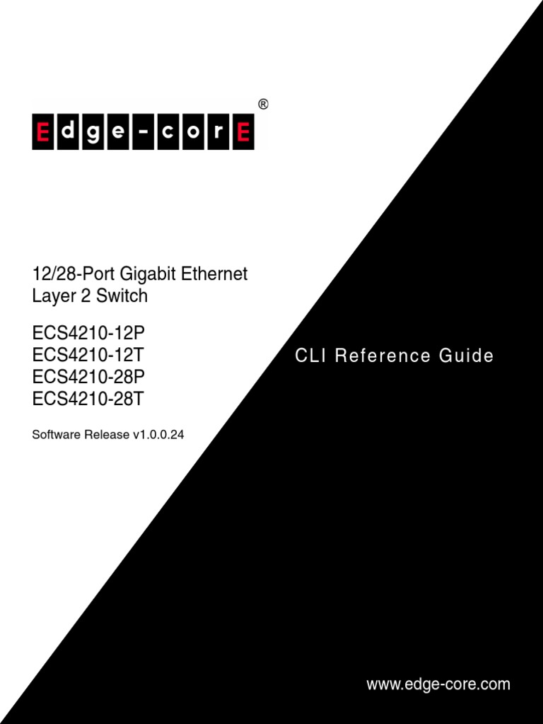 ECS4210 - Series - CLI Manual | PDF | I Pv6 | Command Line Interface