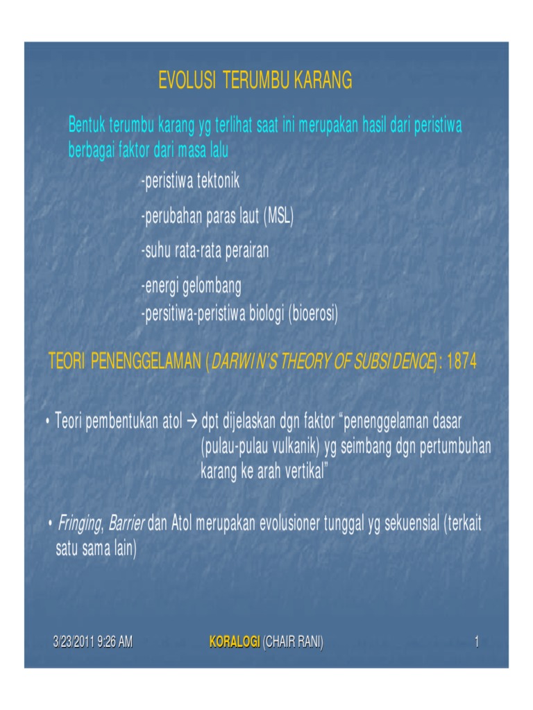 Evolusi T Karang | PDF | Sains & Matematika