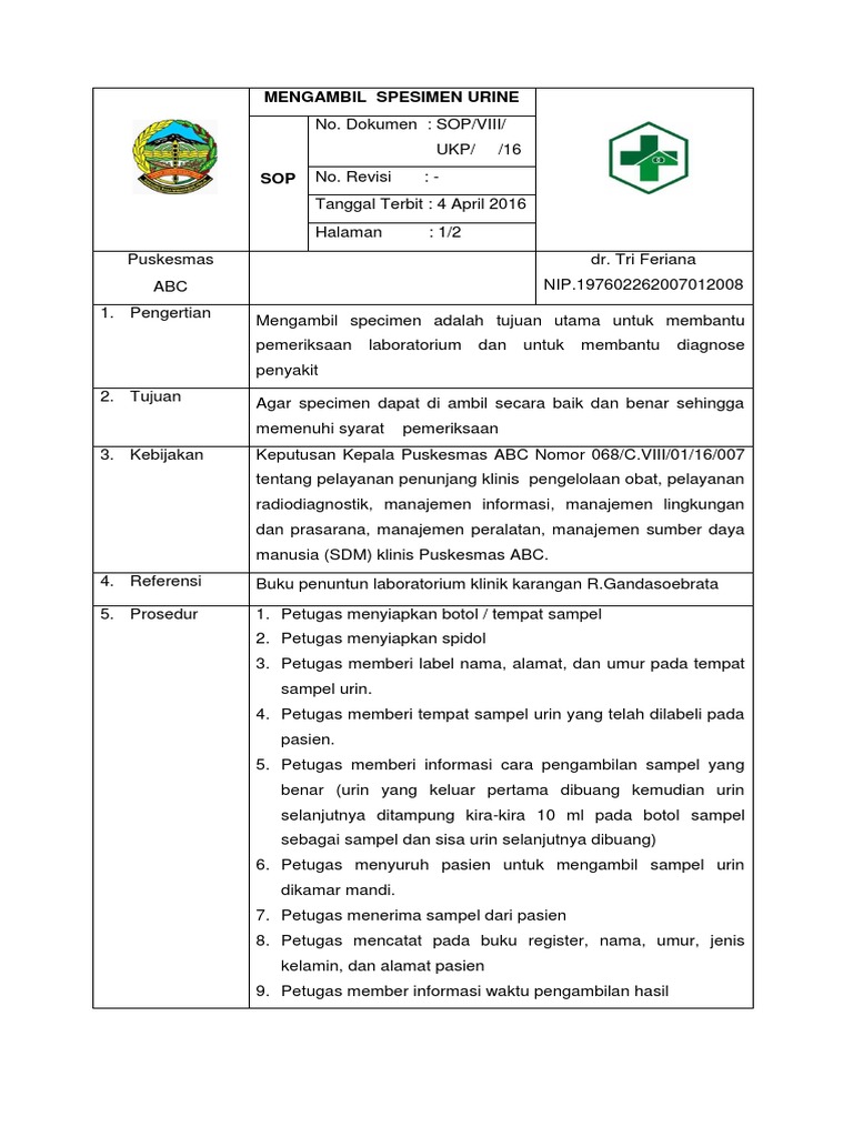 MENGAMBIL SPESIMEN URIN | PDF