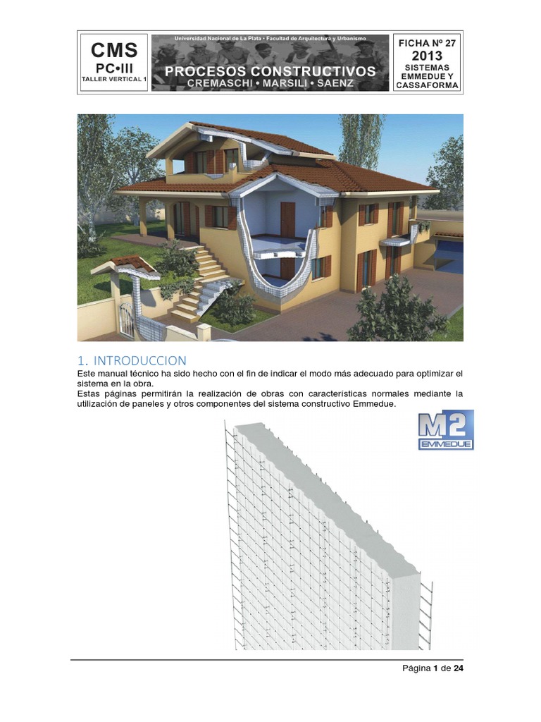 Sistema Constructivo Emmedue: Paneles y Ventajas | PDF | Poliestireno ...