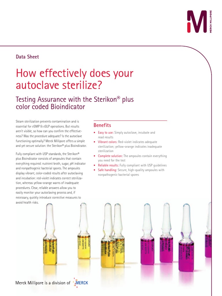 MERC130278 MM Sterikon Datasheet | PDF | Sterilization (Microbiology ...