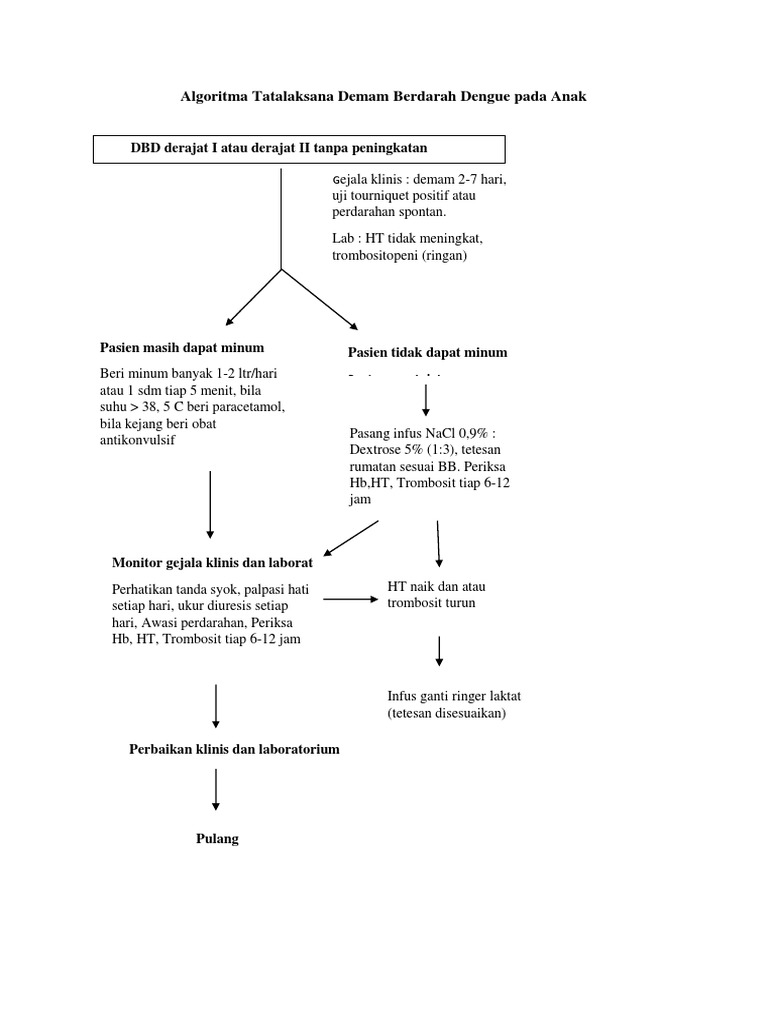 Algoritma Tatalaksana Demam Berdarah Dengue Pada Anak | PDF