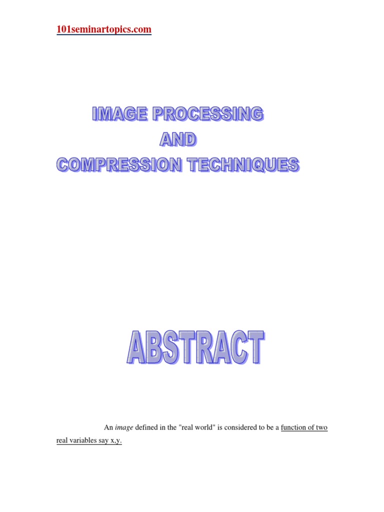 Image Processing Compression Techniques | PDF | Data Compression | Sampling (Signal Processing)