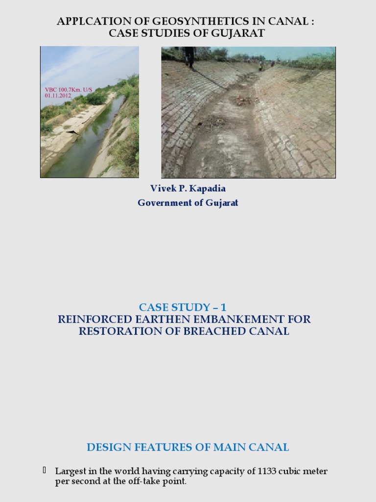 Presentation Application of Geosynthetics in Canal 171012052340 | PDF ...