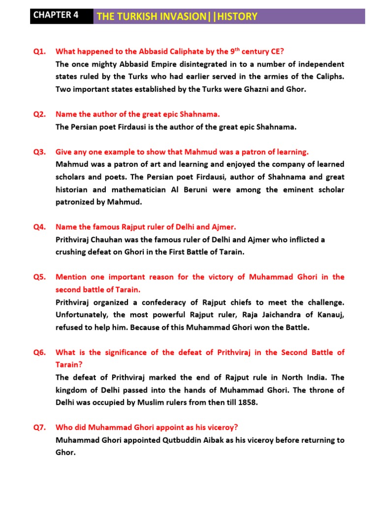 Turkish Invasion | PDF | Ottoman Empire | South Asia