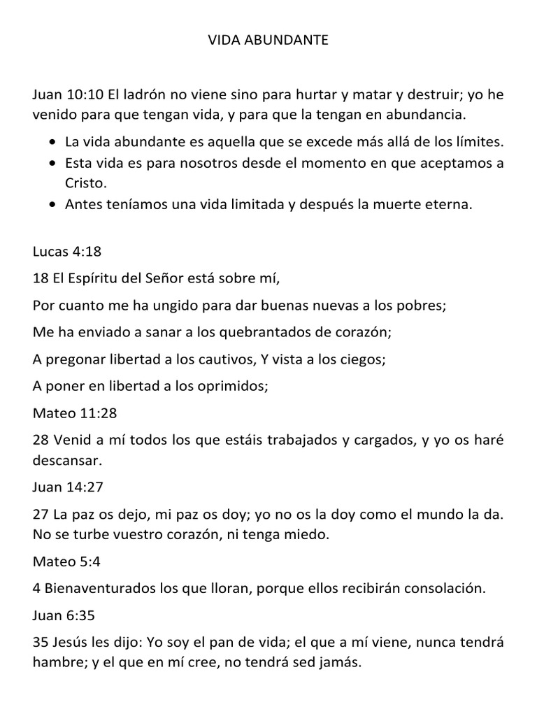 Vida Abundante | PDF | Jesús | Cristo (título)