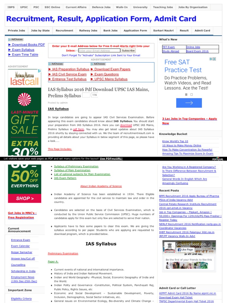 Recruitment, Result, Application Form, Admit Card: Free SAT Practice ...