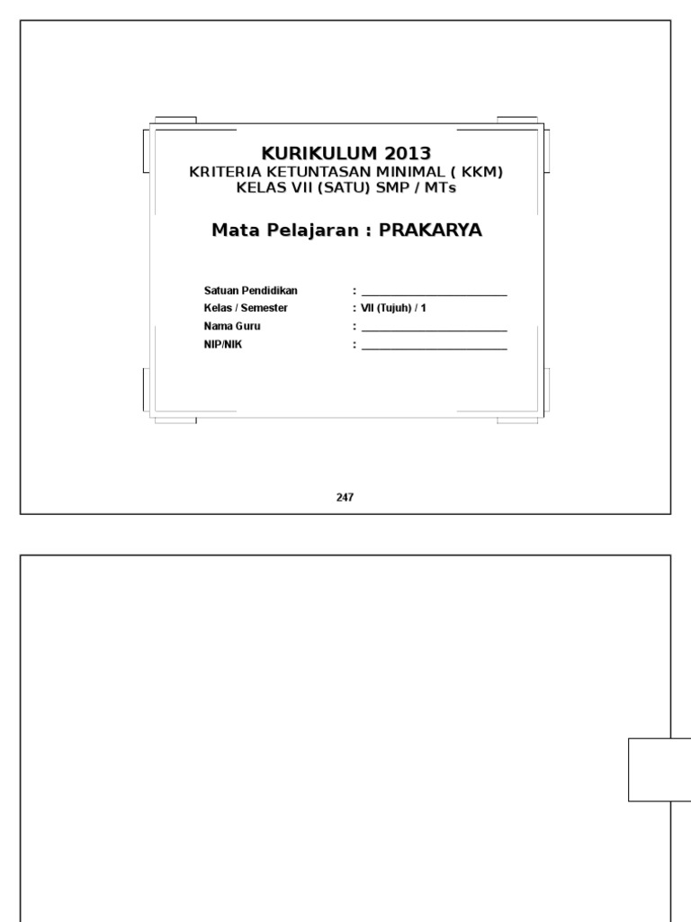 7) KKM Prakarya | PDF