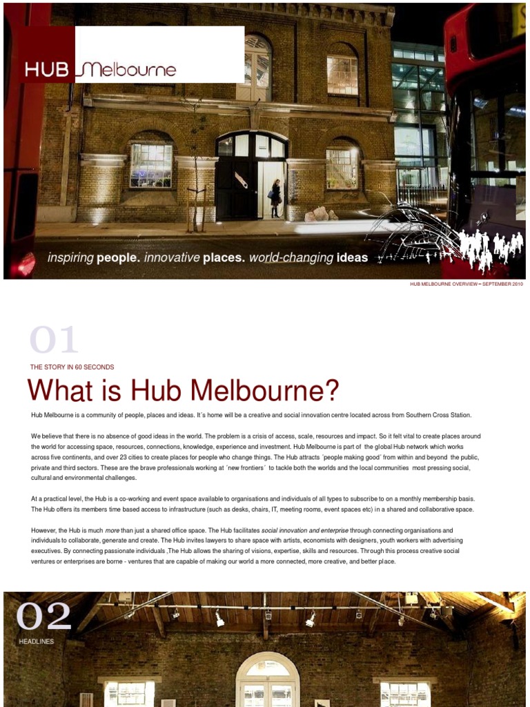 Hub Melbourne Overview - September 2010 | PDF | Innovation | Governance