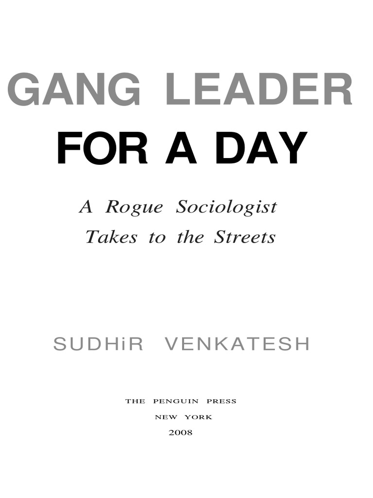 For A Day: Gang Leader | PDF