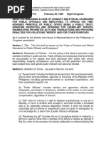R.A. 6713 - Code of Conduct and Ethical Standards For Public Officials ...