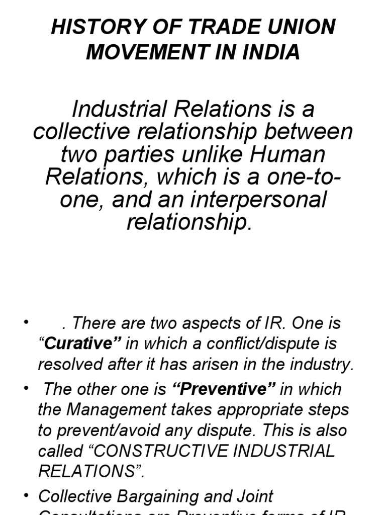 History of Trade Union Movement in India | PDF | Trade Union | Employment