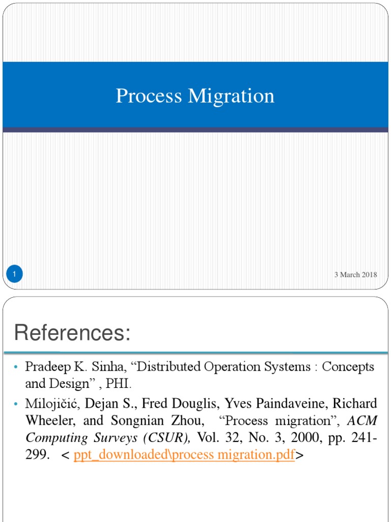 Overview of Process Migration in OS | PDF | Process (Computing ...