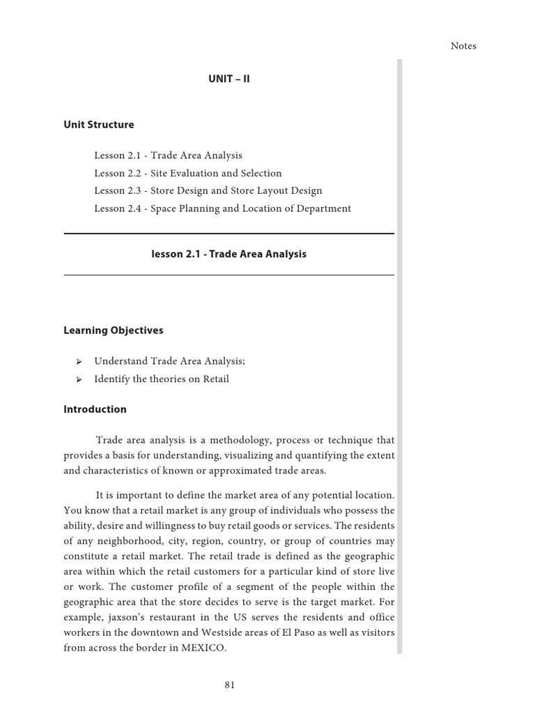 Trade Area Analysis | PDF | Retail | Gravity
