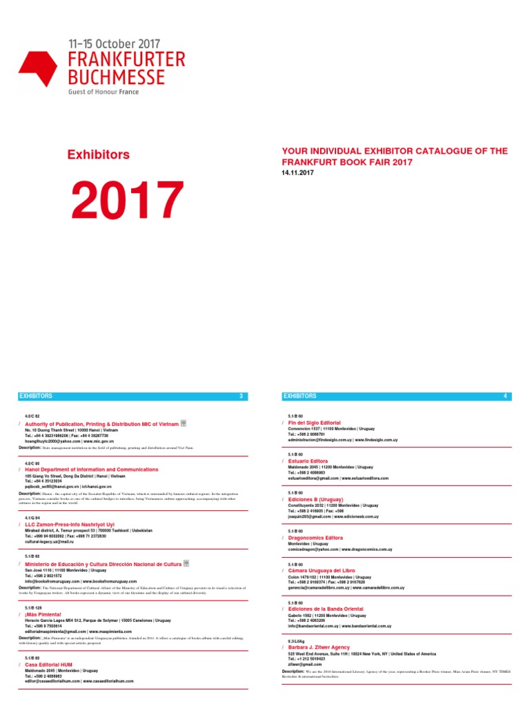Exhibitors List | PDF | Publishing | Books