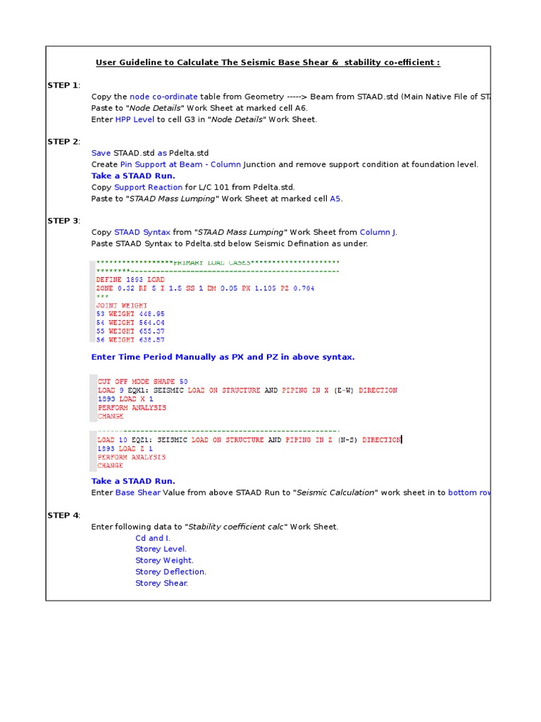 P-Delta - Stability Coefficient Calculation | PDF | Civil Engineering ...