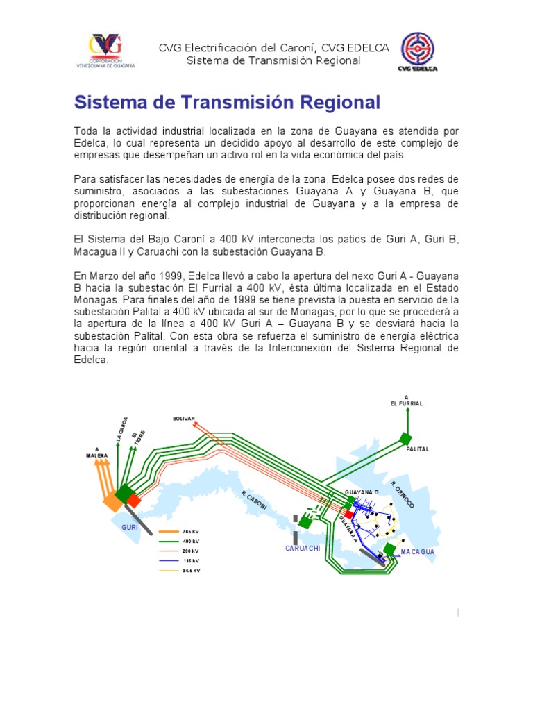 El sistema de transmisión regional de Edelca y su papel en el ...