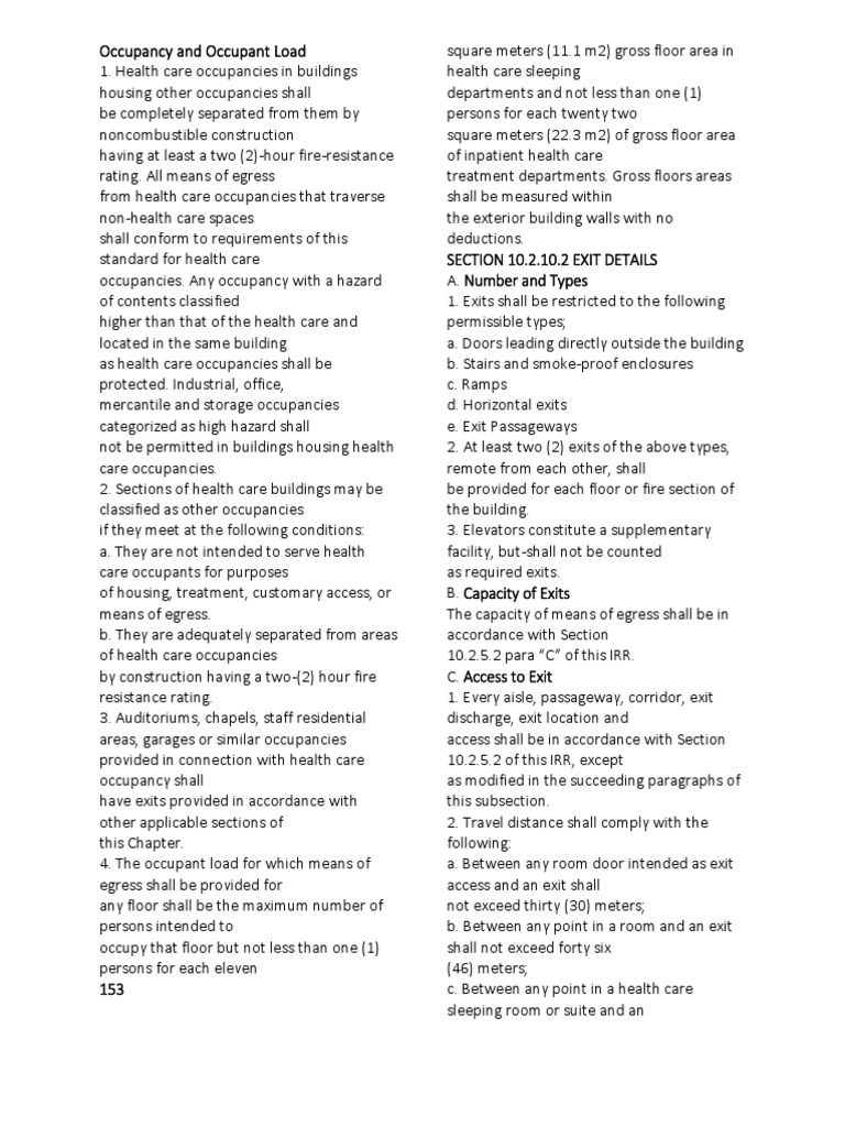 Occupancy and Occupant Load | Fire Sprinkler System | Door