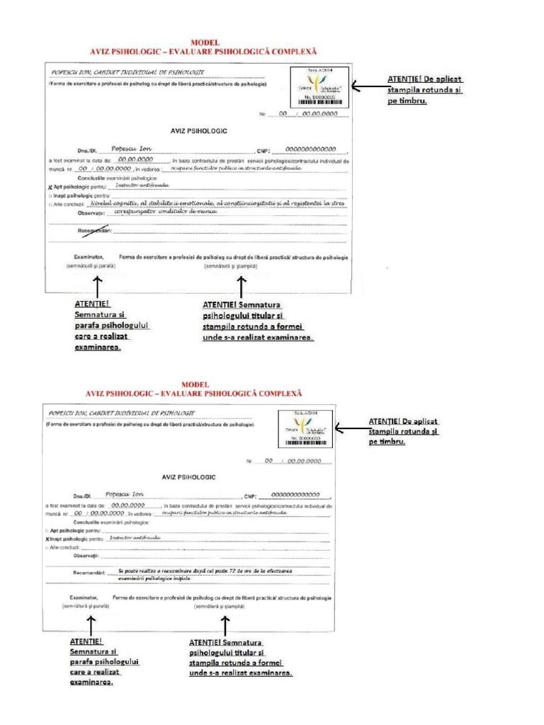 Model Aviz Evaluare Complexa Antifrauda Sau Integritate | PDF