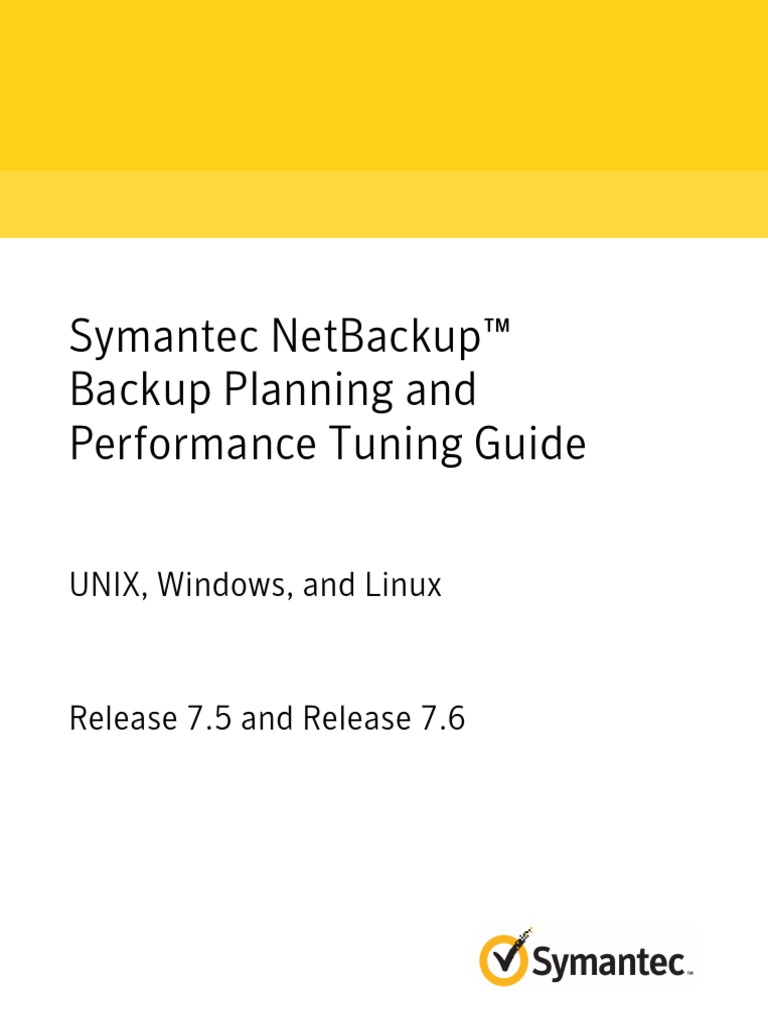 NetBackup 75 76 Tuning Guide | PDF | Backup | Computer Data Storage