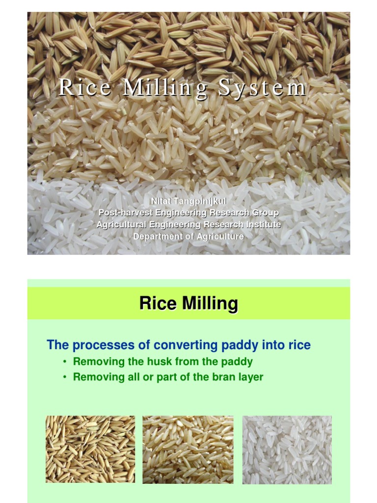 Rice Milling System | PDF | Rice | Agriculture