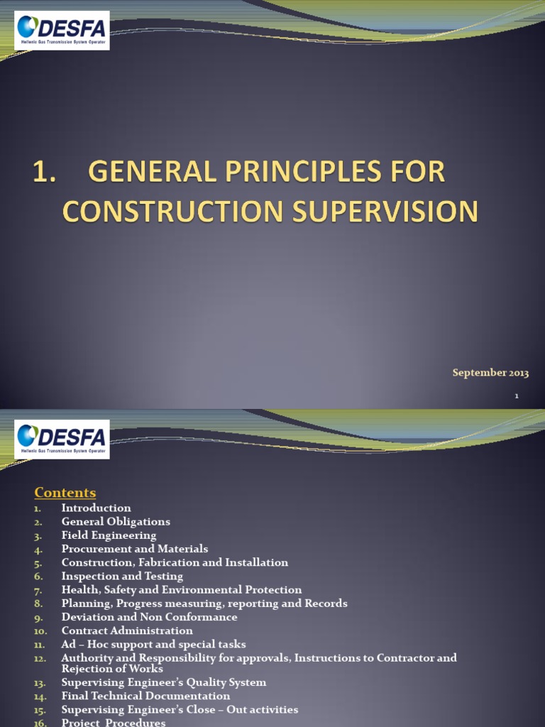 General Principles For Construction Supervision | PDF | General ...