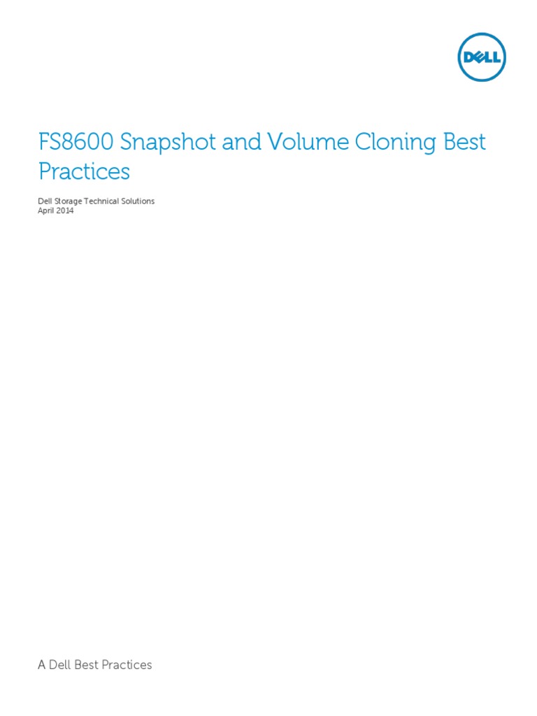 FS8600 Snapshot and Cloning Best Practices | PDF | Backup | File System