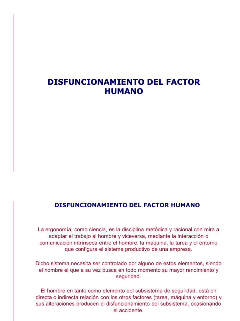 Ergonomia, Disfuncionamiento Factor Humano | Descargar gratis PDF ...