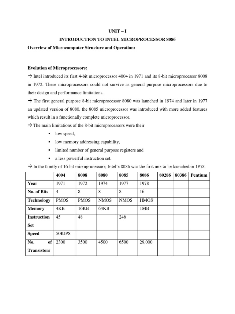 Mpi Unit 1 | Download Free PDF | Microprocessor | Microcontroller