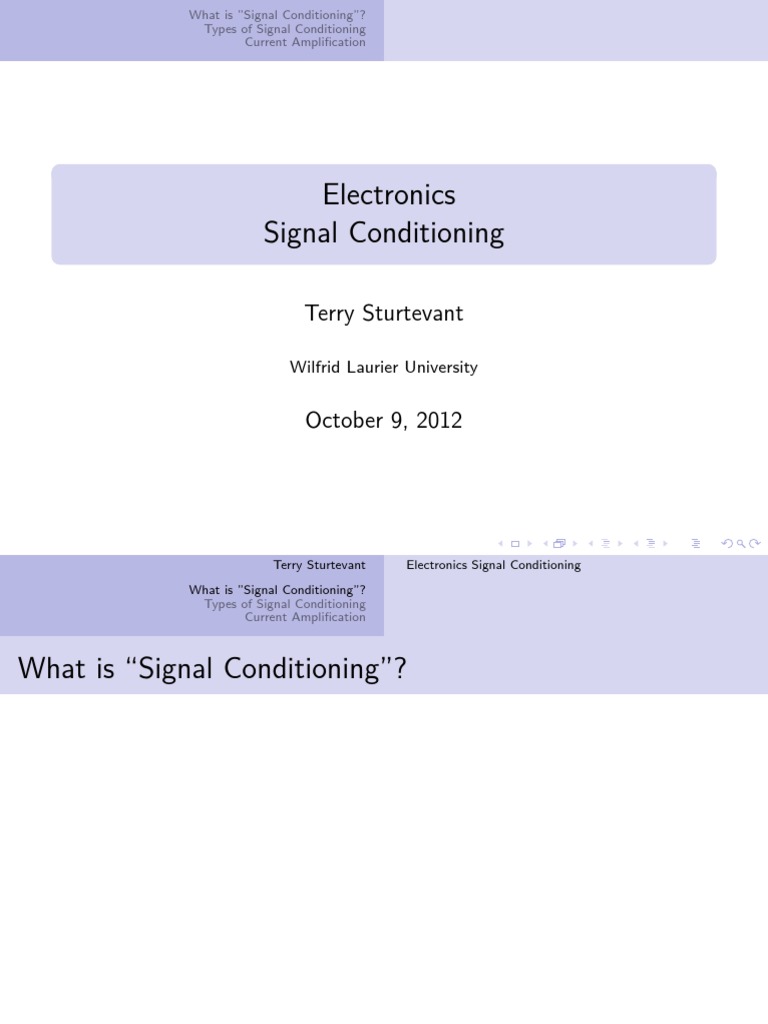 An Introduction to Signal Conditioning: Exploring Analog Signal ...