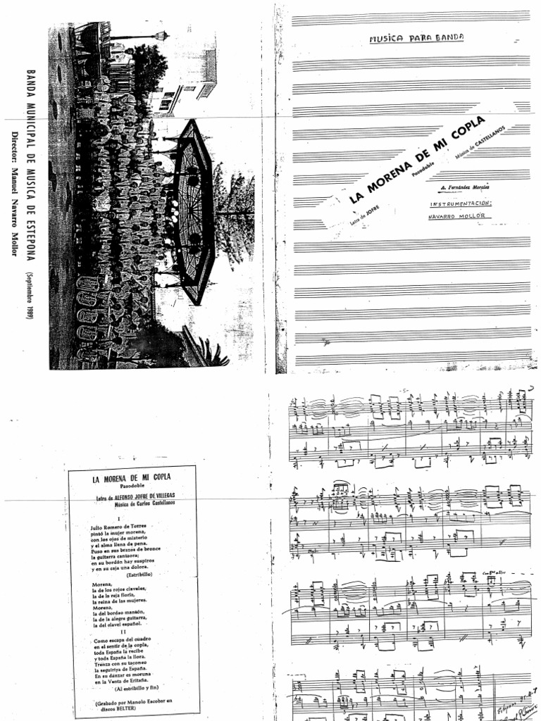 Guión Pasodoble La Morena de Mi Copla | PDF