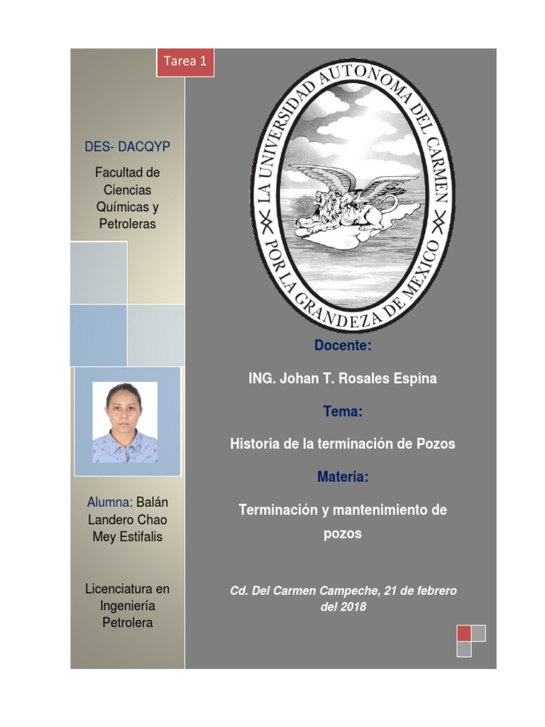 Terminación Chao Mey Balán 100063 | PDF | Petróleo | Tubería ...