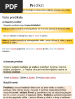 Glagolski I Imenski Predikat | PDF