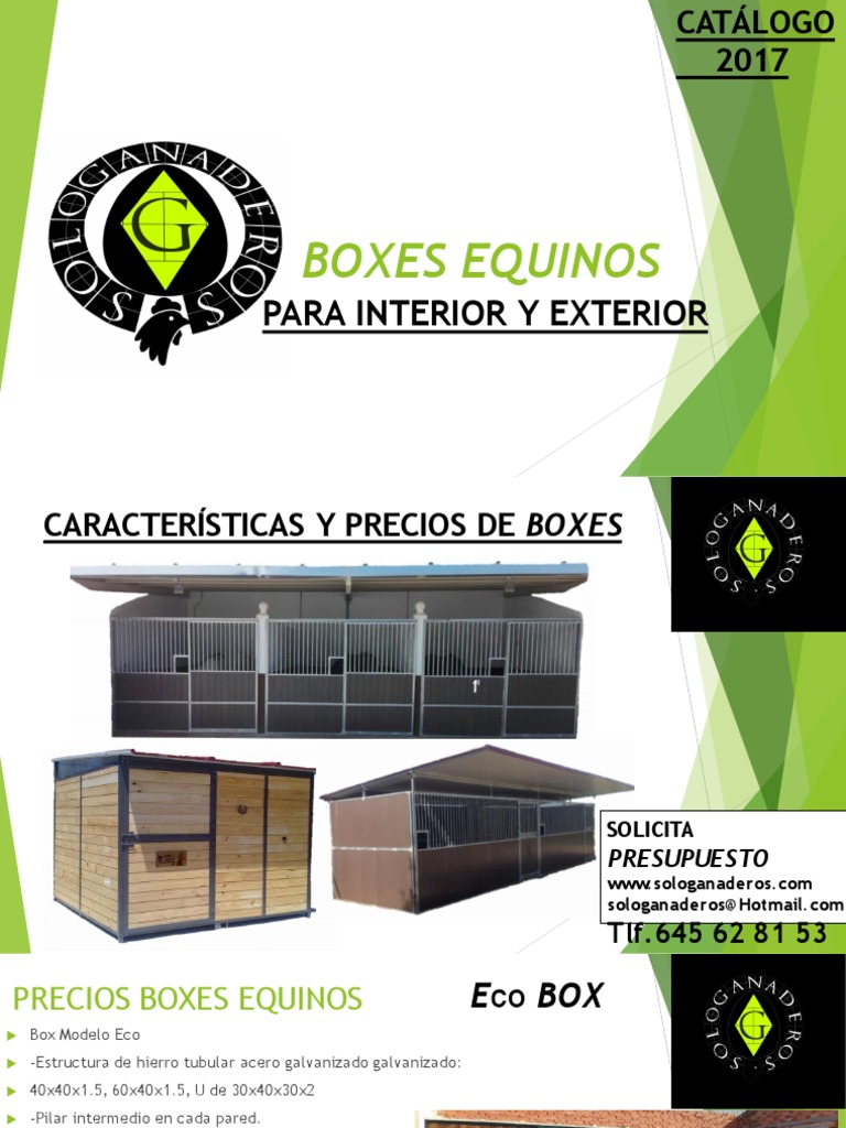 Catalogo Boxes Equino Completo PDF | PDF | Materiales de construcción | Industrias