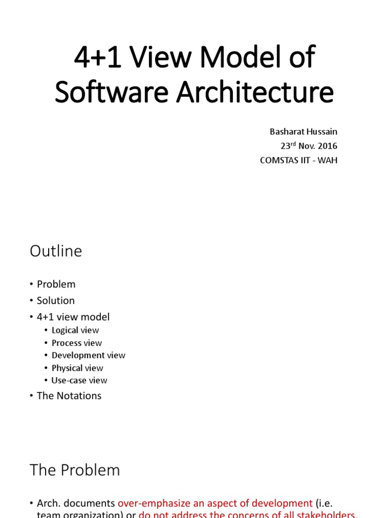 4+1 View Model of Software Architecture | PDF | Unified Modeling Language | System