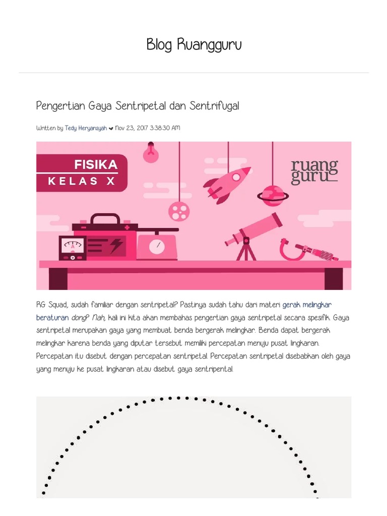 Pengertian Gaya Sentripetal Dan Sentrifugal | PDF