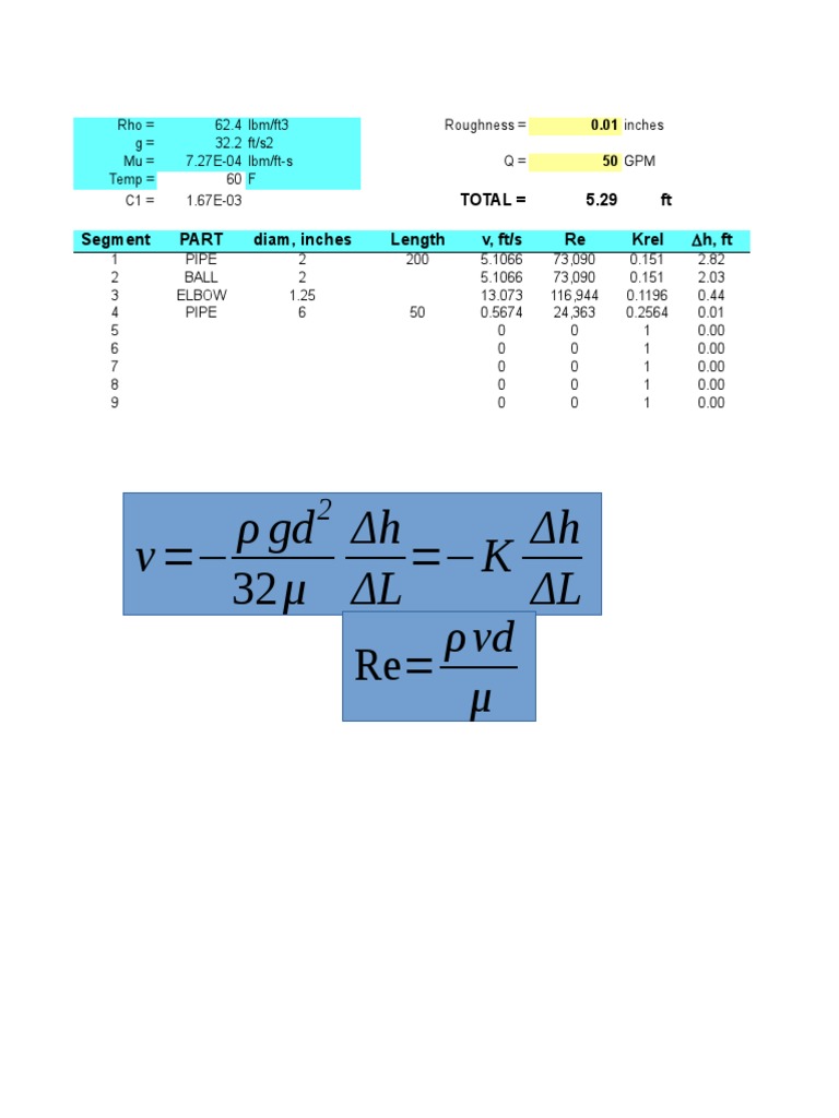 Analysis of Flow Through a Piping System Including Pipe Segments ...