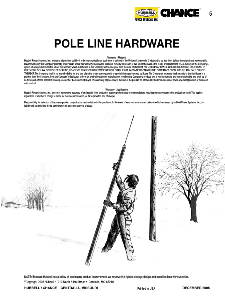 Hubbell Pole Line Hardware PDF | PDF | Screw | Nature