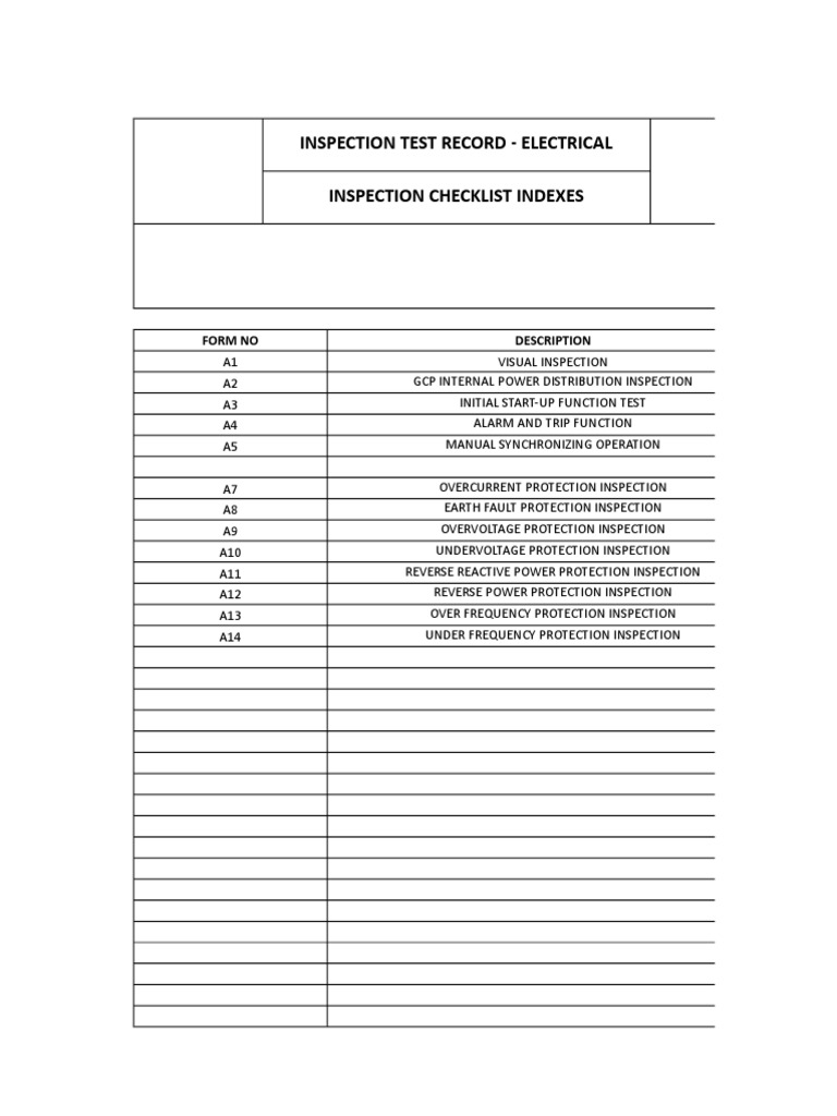 EDG Electrical Test Checklist 2 | PDF | Electric Generator | Electrical ...